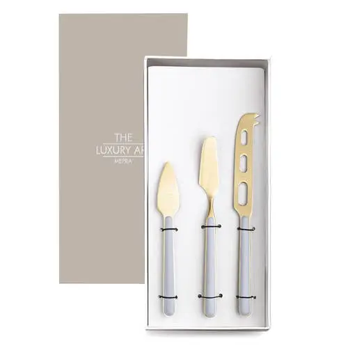 MEPRA Fantasia Ice Gold Cheese Knives3 Pieces - Light Blue