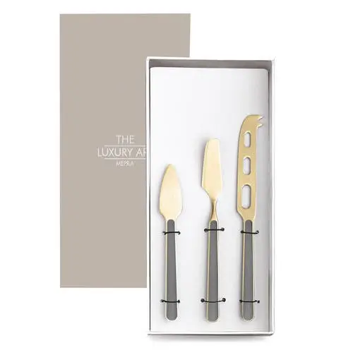 MEPRA Fantasia Ice Gold Cheese Knives3 Pieces - Vicuna