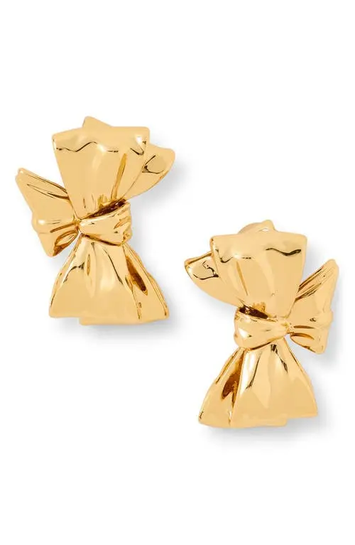 JENNIFER FISHER Bow Clip-on Stud Earrings - Gold