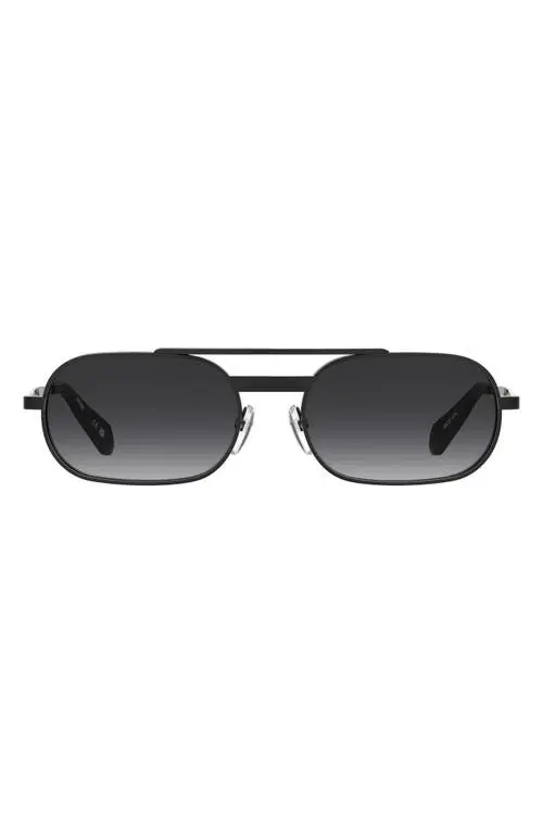 Moschino 56mm Oval Sunglasses - Black/dark Grey Sf