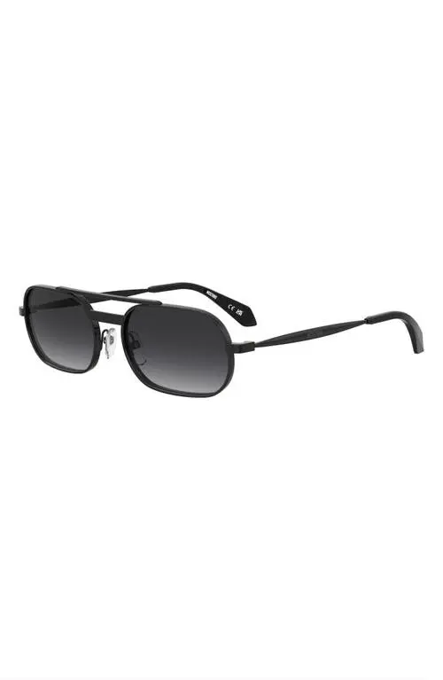 Moschino 56mm Oval Sunglasses - Black/dark Grey Sf