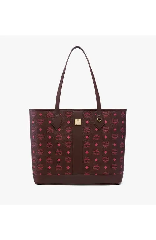 Mcm Liz Shopper In Visetos - Cinnamon