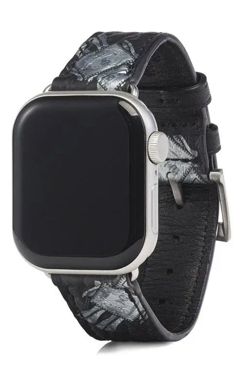 Mcm 38-41mm Apple Watch Band In Visetos - Black