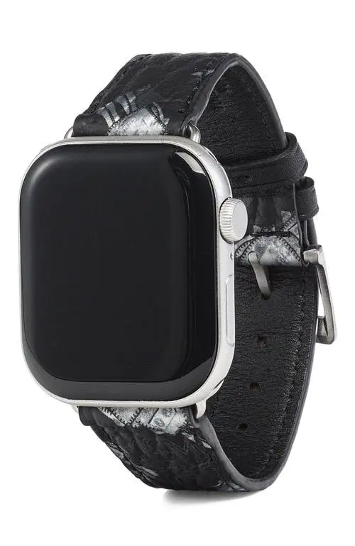 Mcm 42-49mm Apple Watch Band In Visetos - Black