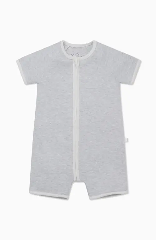 MORI Summer Zip-up Sleepsuit - Grey Marl