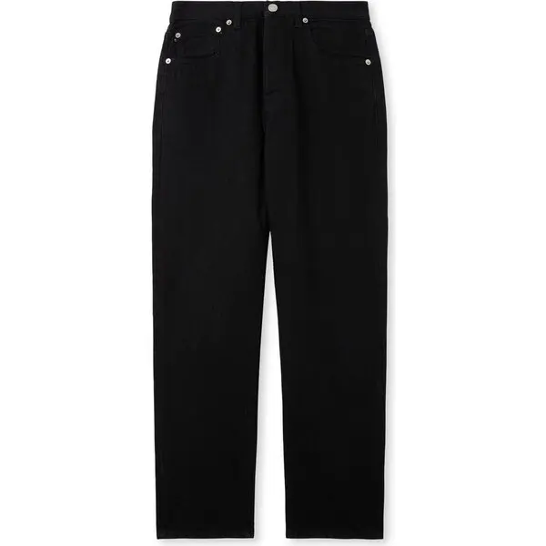 FORTELA 965 John Japan Selvedge 12.4oz 5-pocket Regular Fit Jeans - Black