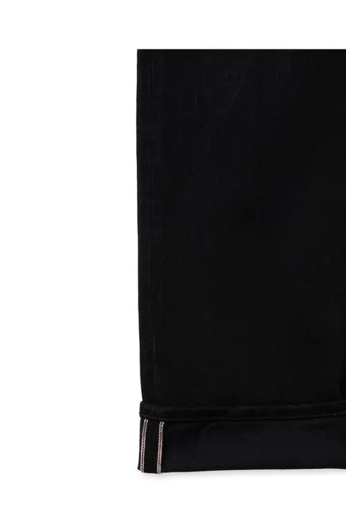 FORTELA 965 John Japan Selvedge 12.4oz 5-pocket Regular Fit Jeans - Black