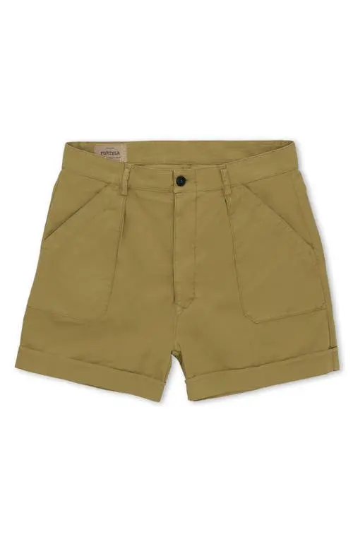 FORTELA Haute Twill Cotton Shorts - Rust