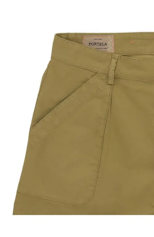 FORTELA Haute Twill Cotton Shorts - Rust