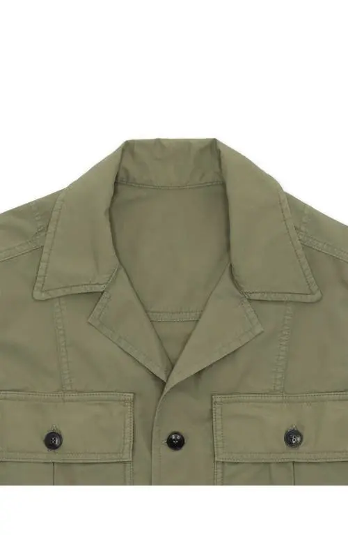 FORTELA Solomon Twill Cotton Overshirt - Sage