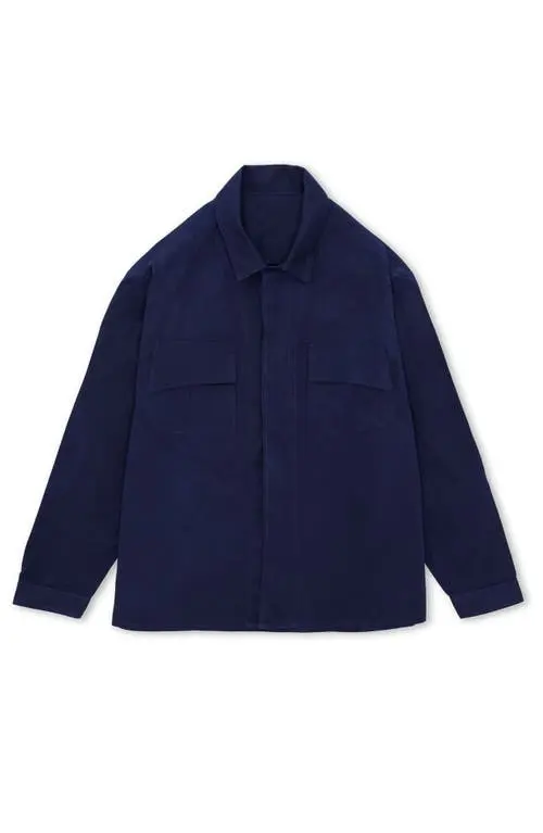 FORTELA Mark Cotton Cerato Overshirt - Blue