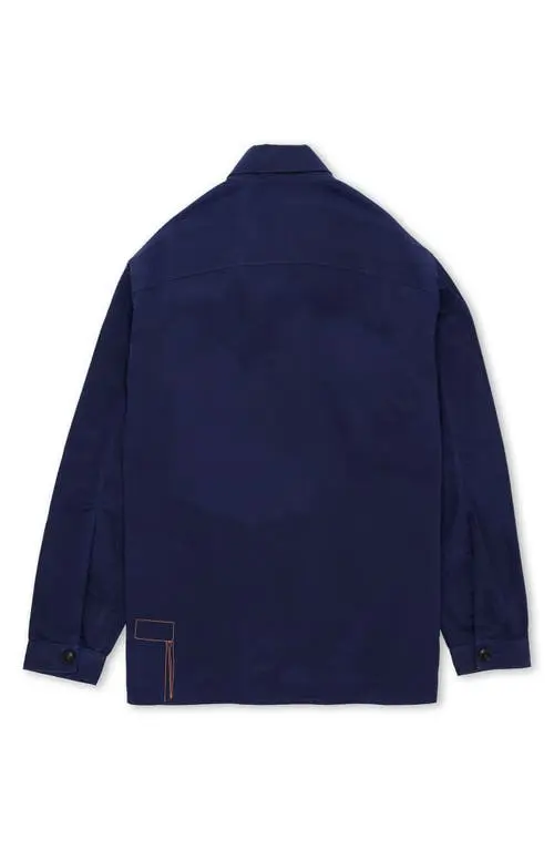 FORTELA Mark Cotton Cerato Overshirt - Blue