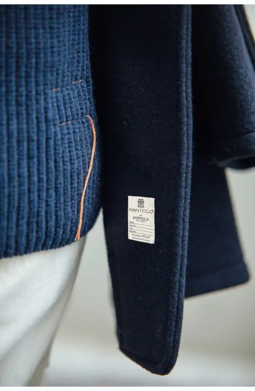 FORTELA Duffle Virgin Wool Jacket - Blue