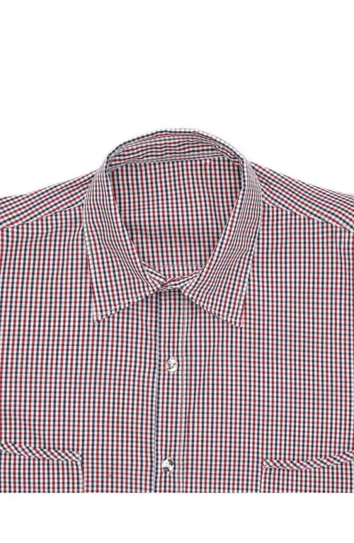 FORTELA Liam Cotton Chest Pocket Shirt - Red