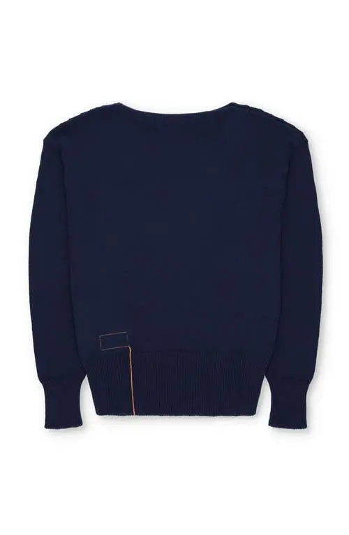 FORTELA Noah Cotton Crewneck Sweater - Blue