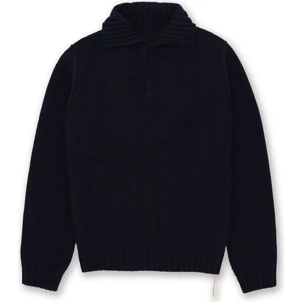 FORTELA Cornell V-neck Wool Sweater - Navy