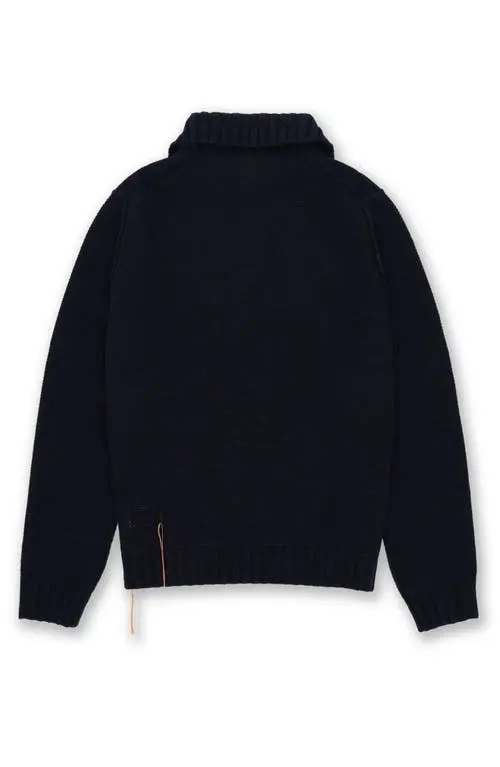 FORTELA Cornell V-neck Wool Sweater - Navy
