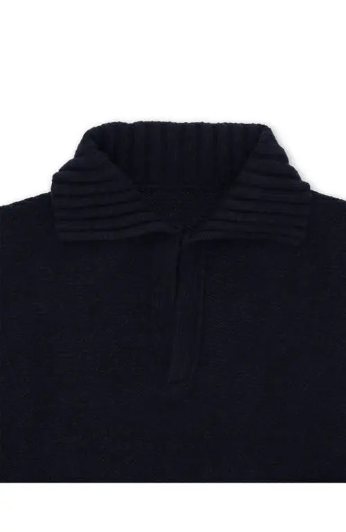 FORTELA Cornell V-neck Wool Sweater - Navy