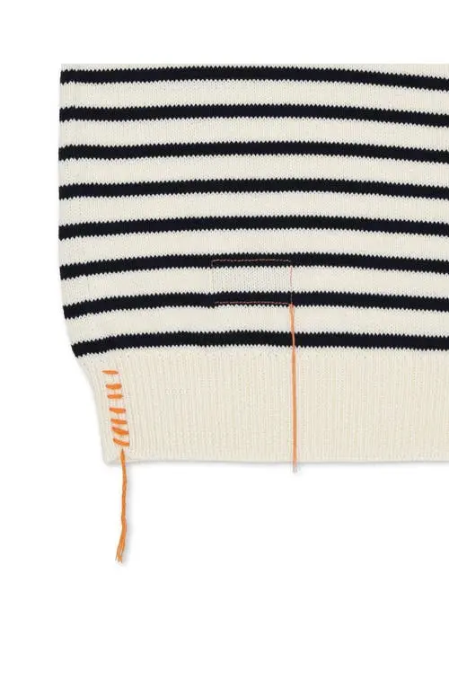FORTELA Noah1 Cotton Ribbed Sweater - White/blue