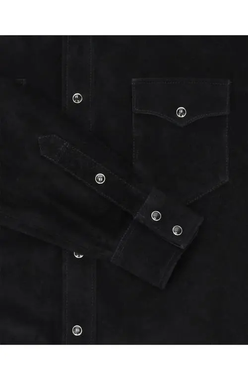 FORTELA Linda Suede Overshirt - Black