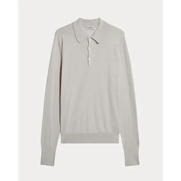 FORTELA Finchley Cotton Knit Polo - Ecru