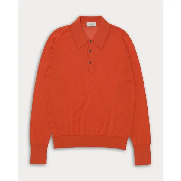 FORTELA Finchley Cotton Knit Polo - Red