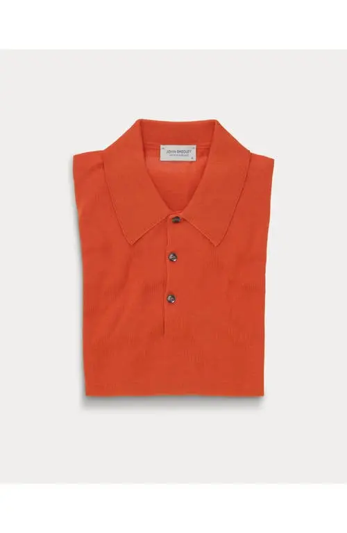 FORTELA Finchley Cotton Knit Polo - Red