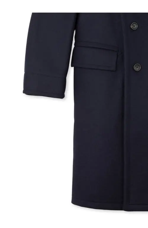 FORTELA Winston Double-breasted Wool Coat - Blue