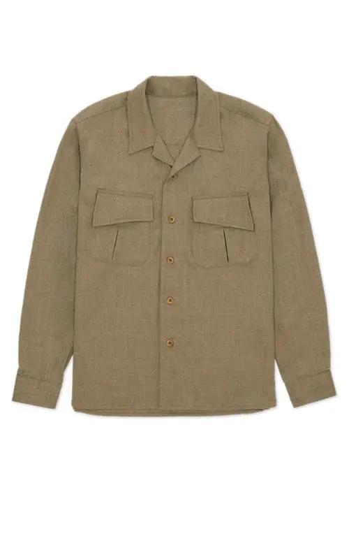 FORTELA Fox Virgin Wool Overshirt - Olive