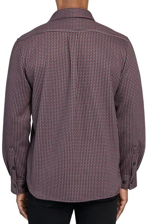 CON.STRUCT Houndstooth Geo Fleece Shirt Jacket
