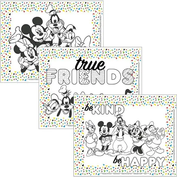 J.L. CHILDRESS J.l Childress Healthy Habits Disposable Colorme Placemat 24 Pack - Mickey And Friends
