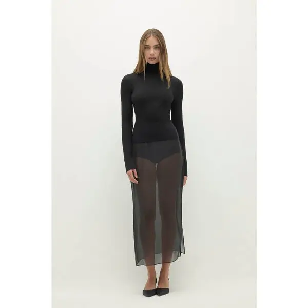 Naked Cashmere Fitted Cashmere Turtleneck - Black