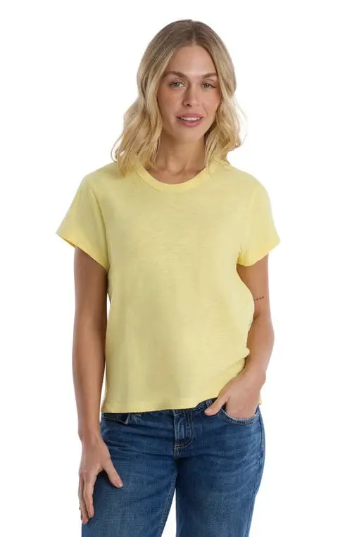 WILT CLOTHING Baby Fit Shrunken Crew Short Sleeve Tee - Lemon Drop