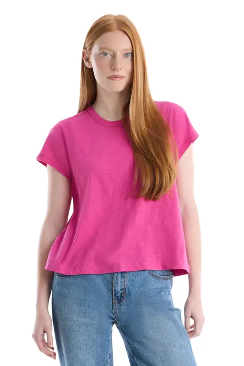 WILT CLOTHING Baby Fit Shrunken Crew Short Sleeve Tee - Rose Violet