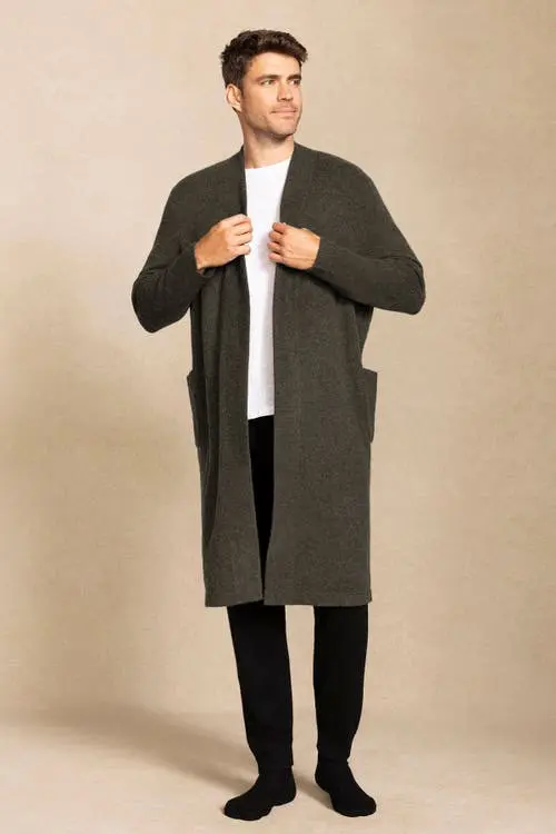 Naked Cashmere Angus Cashmere Robe - Dark Olive