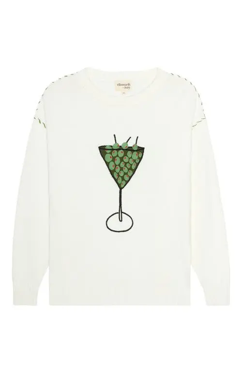 ELLSWORTH + IVEY Riley Crewneck Sweater - Ivory