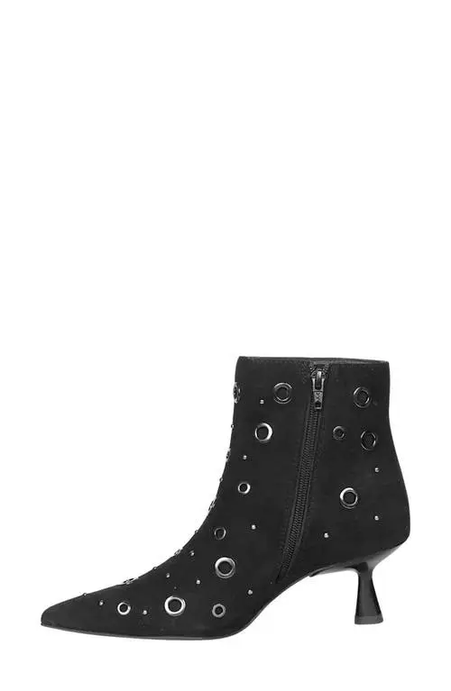 SAINT G Uru Pointed Toe Bootie - Black Suede