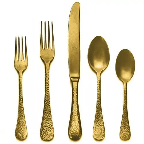 MEPRA Epoque Flatware Set5 Pieces - Pewter Gold