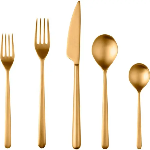 MEPRA Linea Ice Flatware Set5 Pieces - Ice Gold