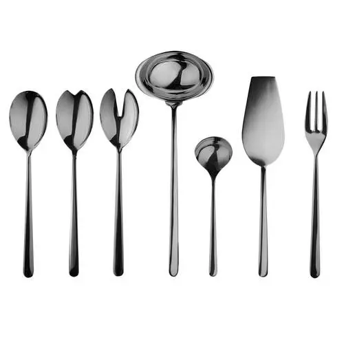 MEPRA Linea Serving Set7 Pieces - Black Gold