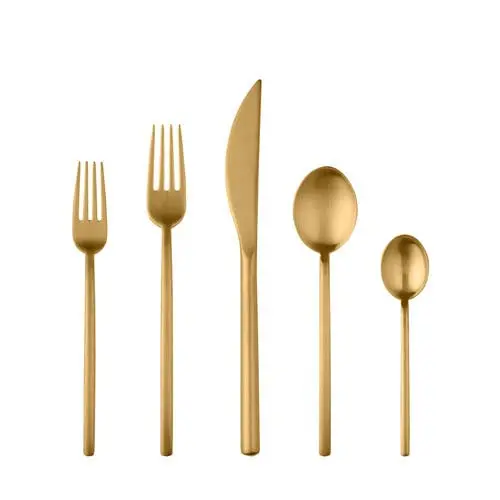 MEPRA Due Flatware Set5 Pieces - Ice Gold