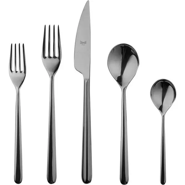 MEPRA Linea Flatware Set5 Pieces - Black Gold