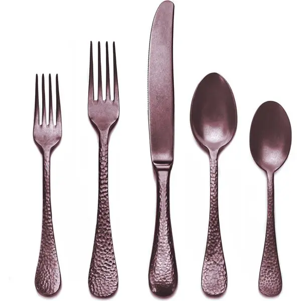 MEPRA Epoque Flatware Set5 Pieces - Pewter Bronze