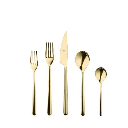 MEPRA Linea Flatware Set5 Pieces - Gold