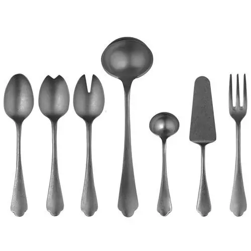 MEPRA Dolce Vita Serving Set7 Pieces - Pewter Black Gold