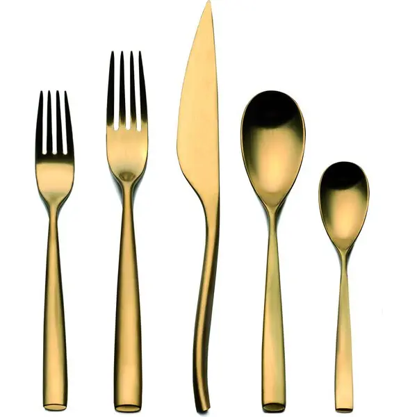 MEPRA Arte Flatware Set5 Pieces - Ice Gold