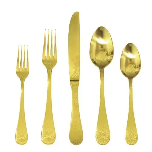 MEPRA Casablanca Flatware Set5 Pieces - Gold
