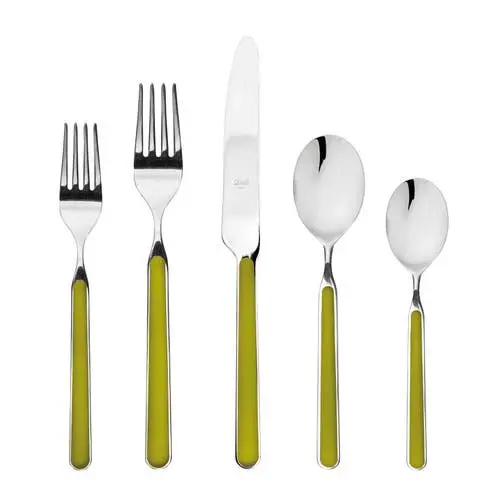 MEPRA Fantasia Flatware Set5 Pieces - Olive-green