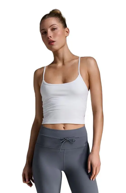 2xu Flex Strappy Crop Tank - White/white
