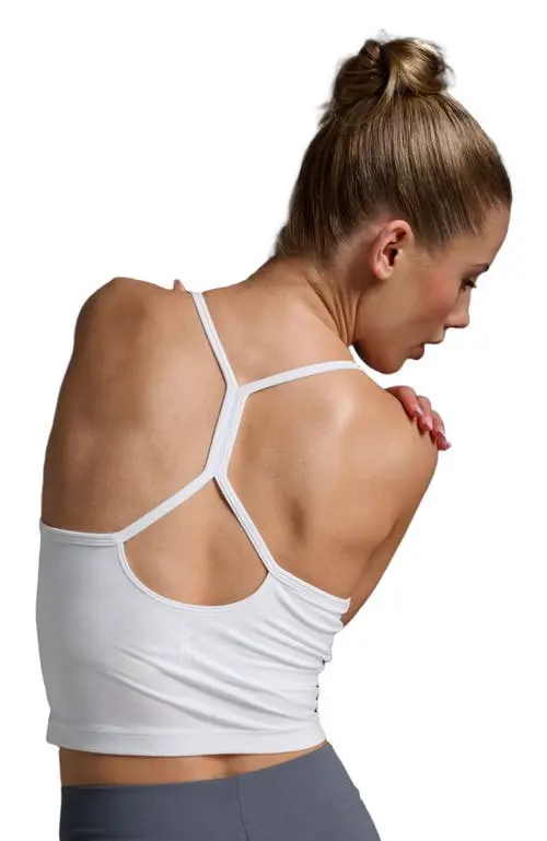 2xu Flex Strappy Crop Tank - White/white